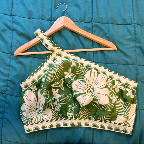 FARM Rio | Tops | Farm Rio Offwhite Macaw Elegance Crop Top | Poshmark